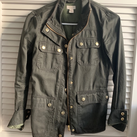 J. Crew | Jackets & Coats | Jcrew Green Field Jacket | Poshmark